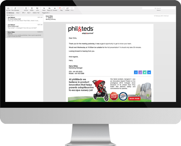 Display on iMac - Black Pearl Mail